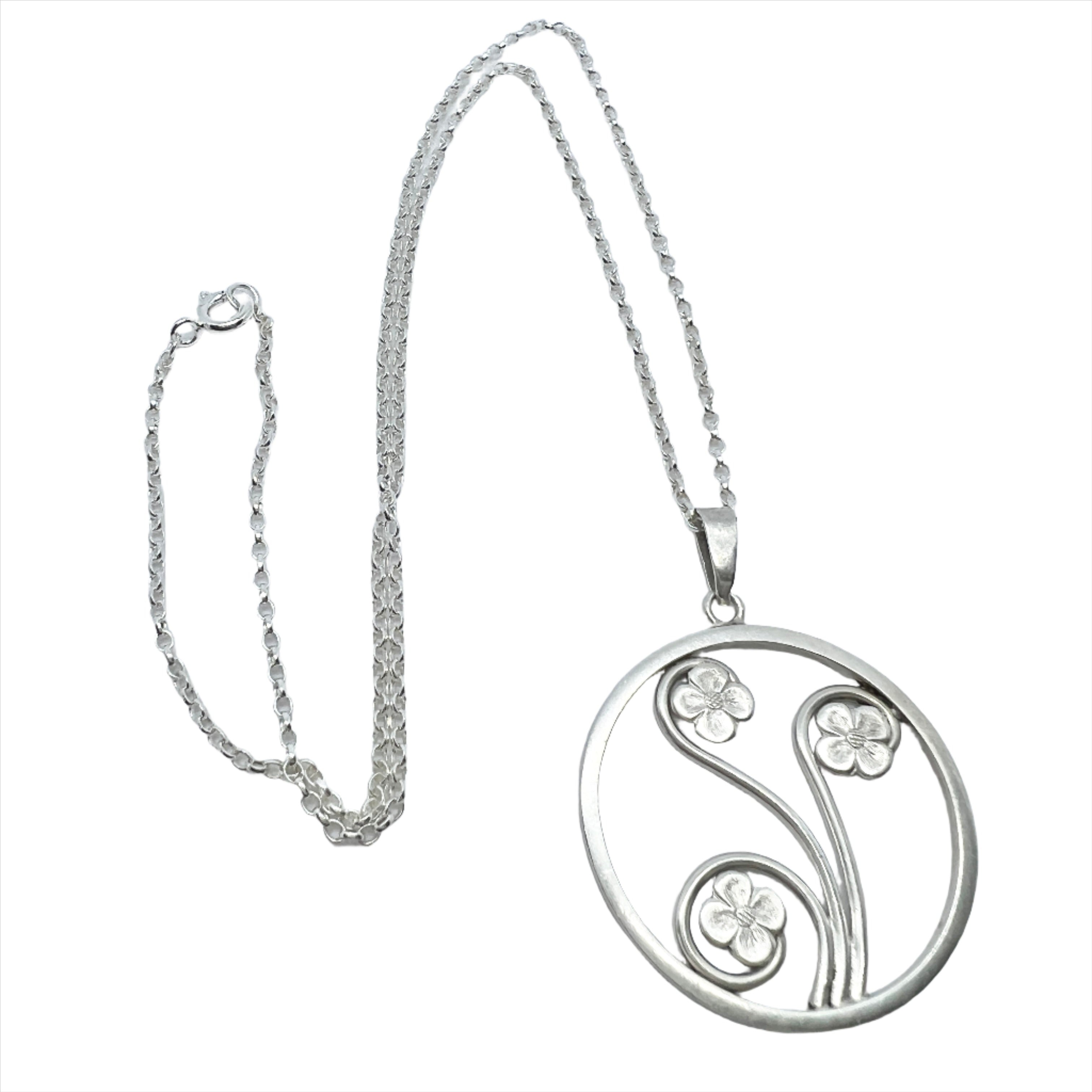 Sweden 1945, Vintage Sterling Silver Pendant + Chain. – T Niklasson Gallery