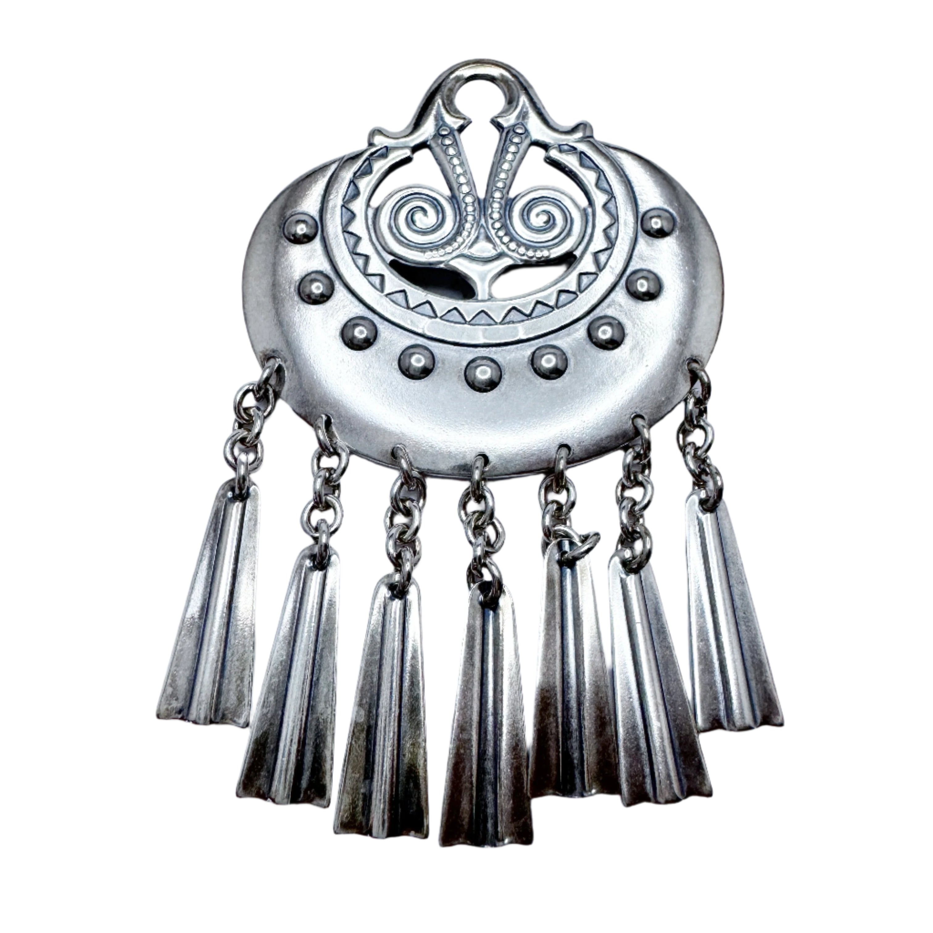Kalevala Koru, Finland. Large Vintage Sterling Silver Brooch. Moon God ...