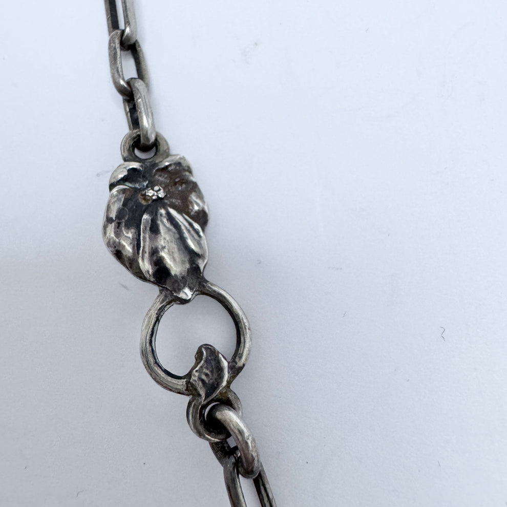 Charles Thomae & Son, USA 1920s. Antique Sterling Silver Insects Neckl ...