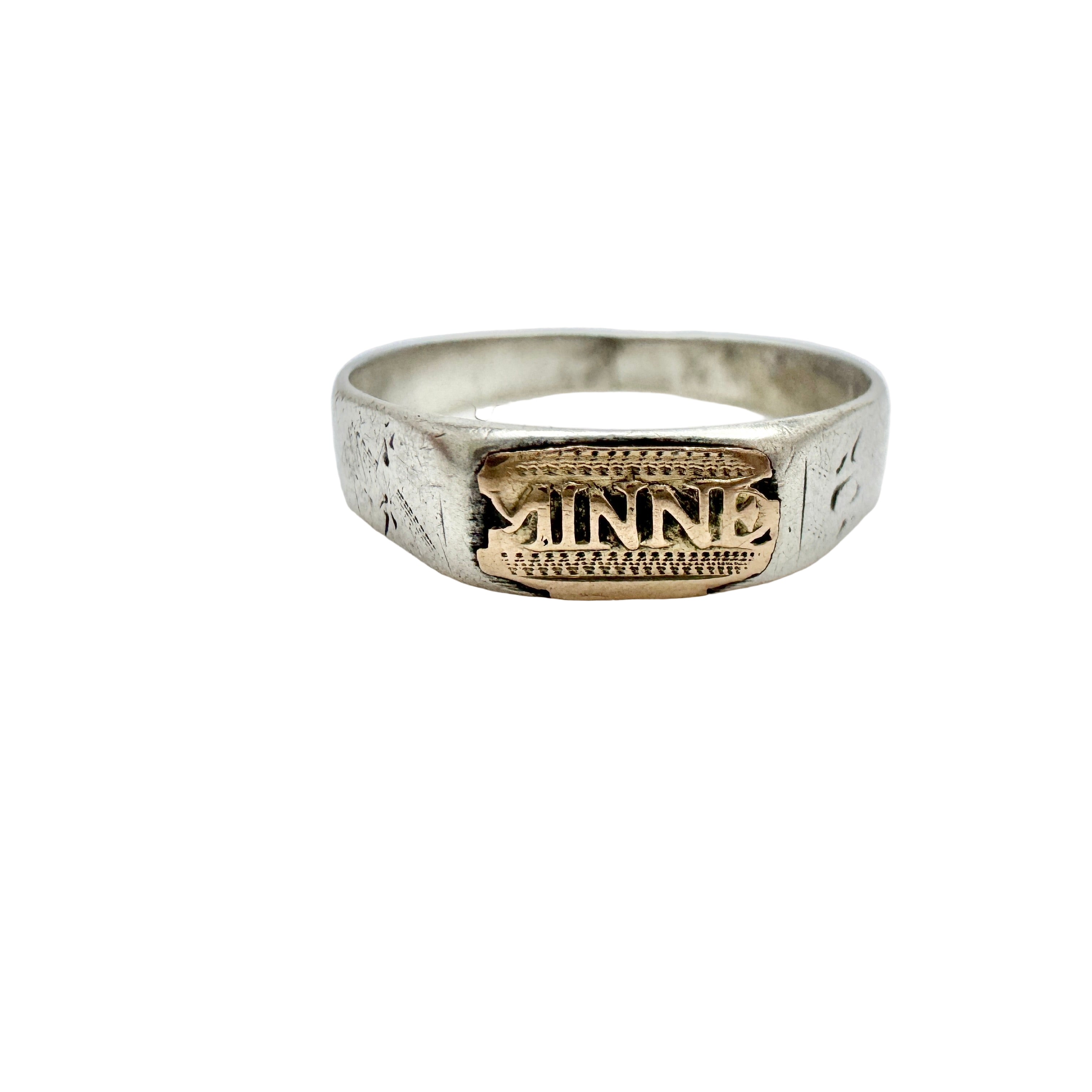 Sweden year 1872. Antique Silver Memory Pinky Ring. – T Niklasson Gallery