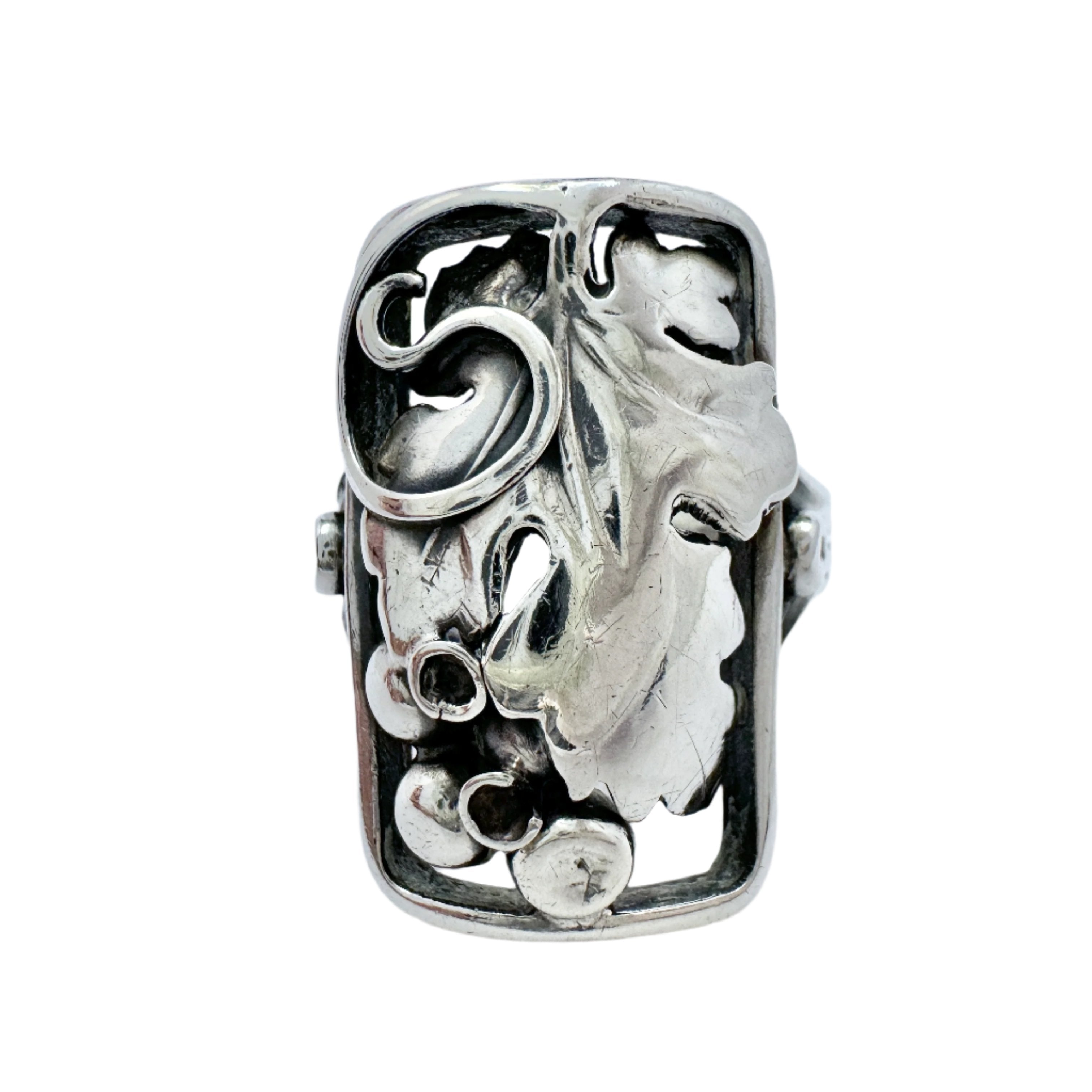 Denmark 1940-50s. Vintage Solid Silver Grape Ring. – T Niklasson Gallery