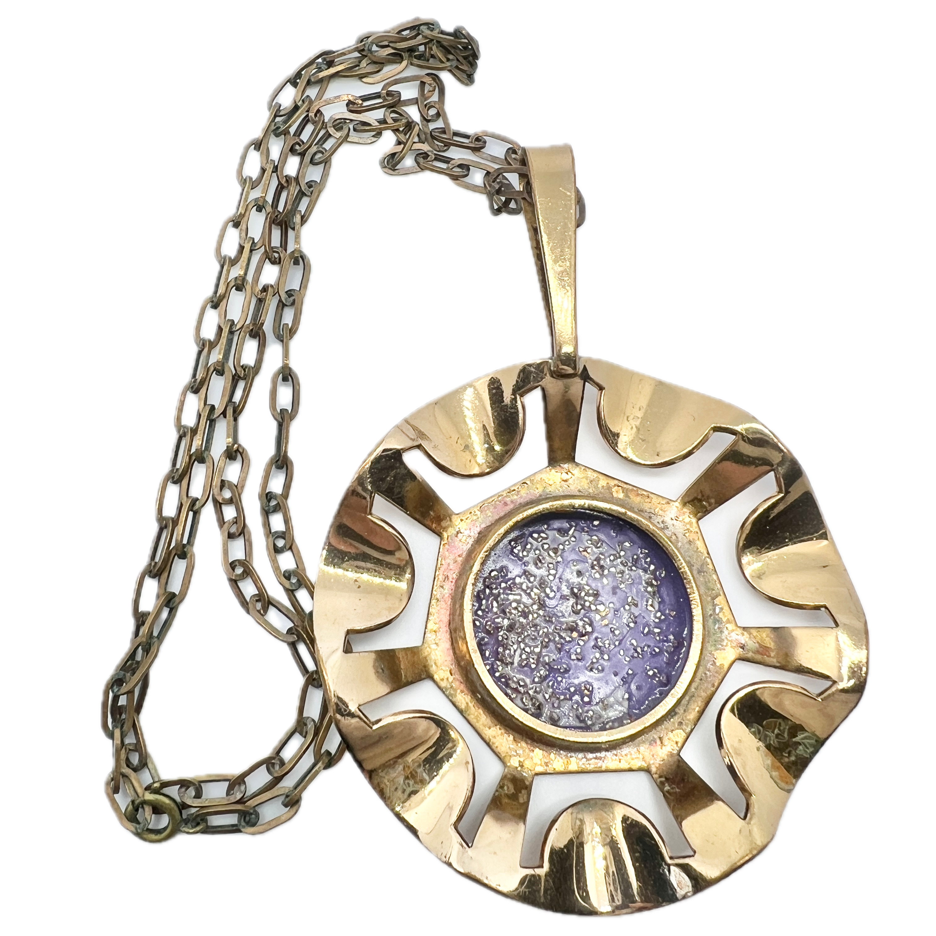 KE Palmberg for ALTON Vintage Huge Bronze Enamel Pendant Necklace – T ...