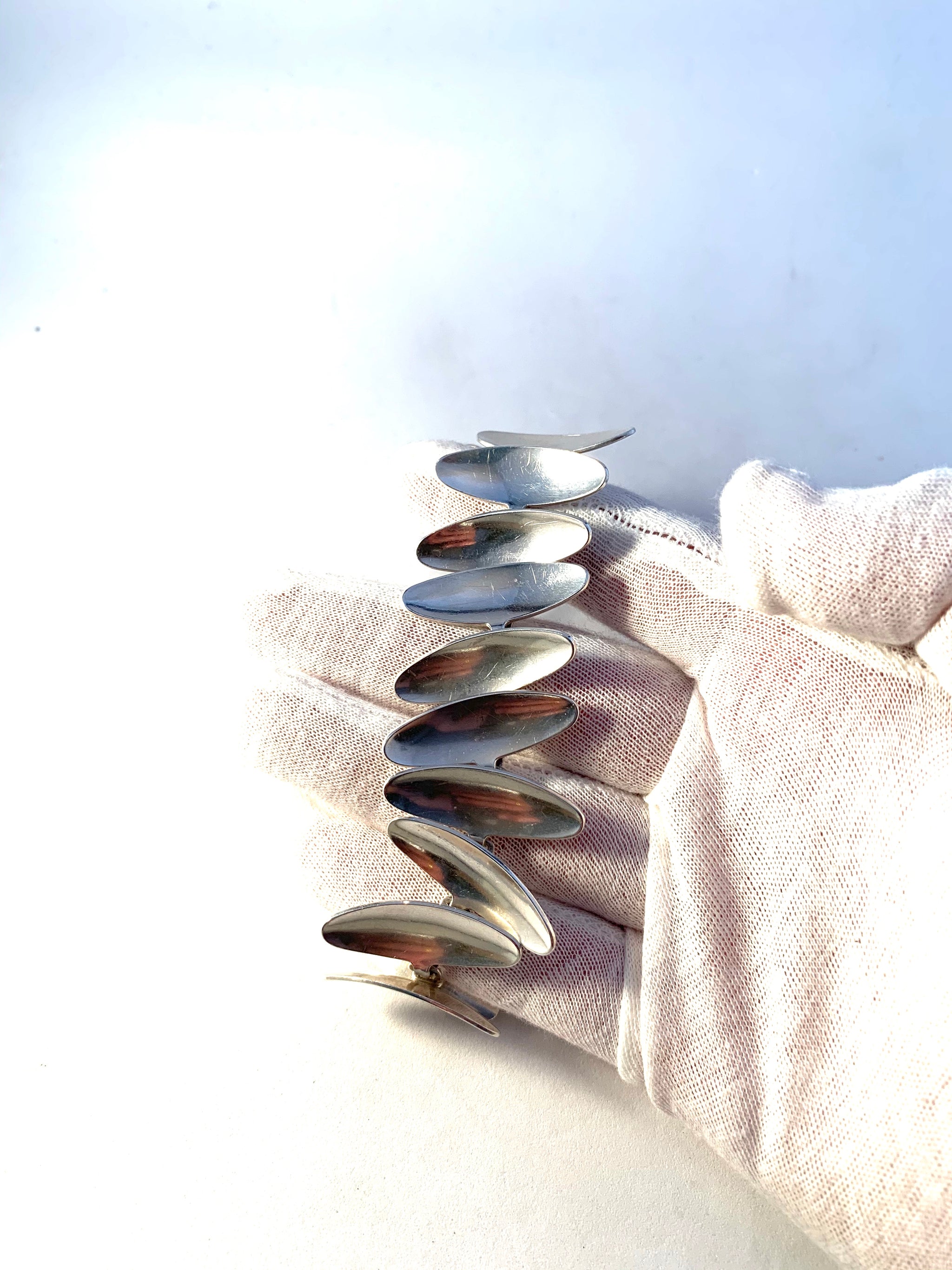 Erik Fleming, Flavia, Sweden 1956 Mid Century Modern Sterling Silver B ...
