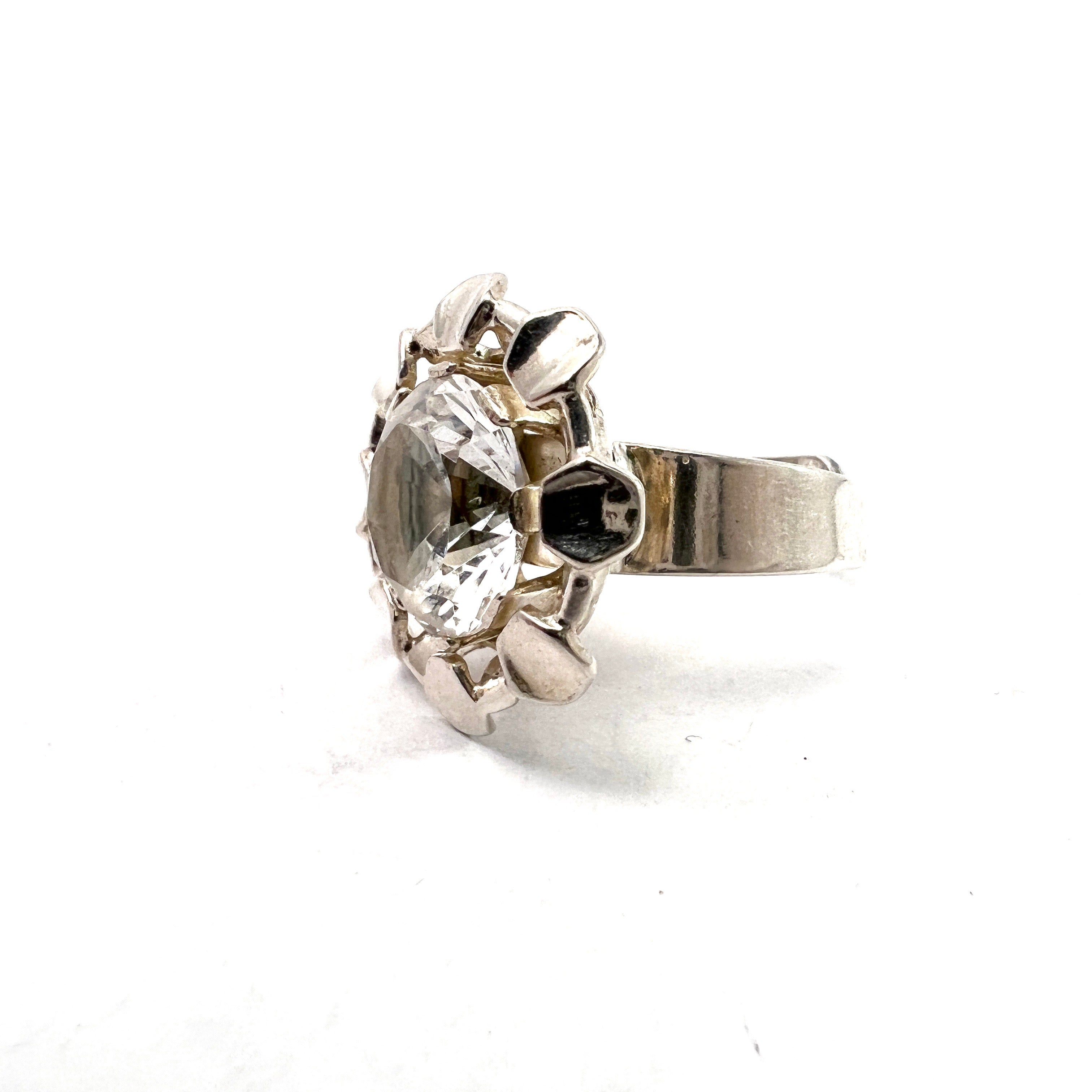 KE Palmberg for ALTON 1973. Vintage Modernist Sterling Silver Rock Cry ...