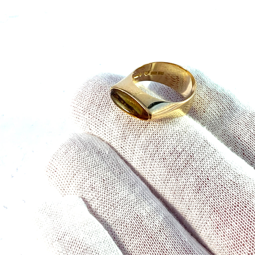 Johan Petersson, Stockholm 1963 Modernist 18k Gold Citrine Ring. – T ...