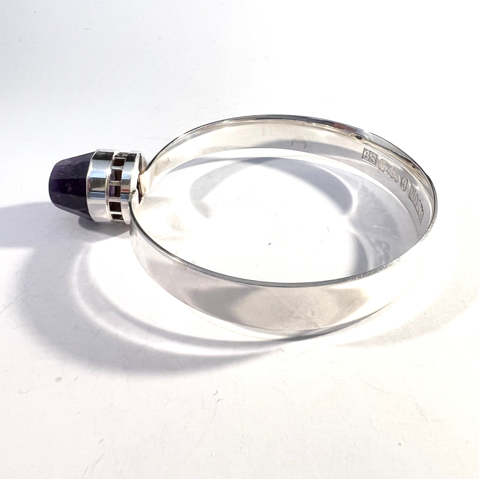 PeGe for Alton, Sweden 1968. Vintage Sterling Silver Amethyst Bangle B ...